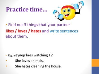 Expressing likes and dislikes | PPTX
