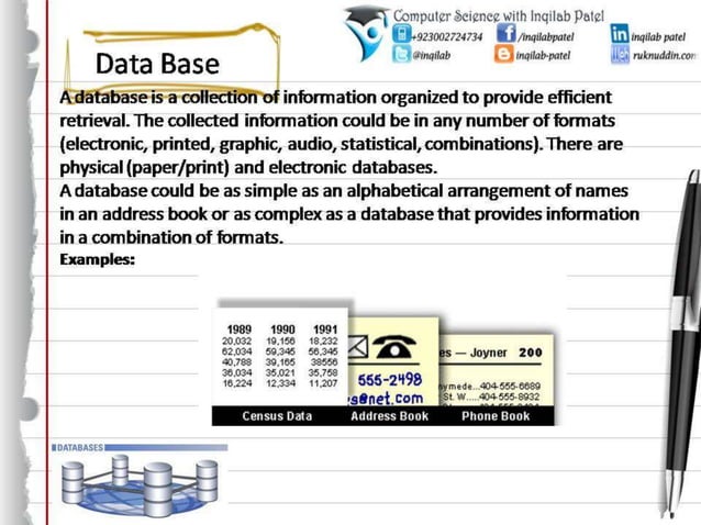 2.3 databases for O Level Computer | PPTX