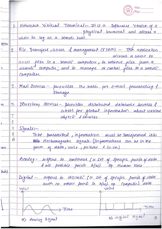 Computer Network notes (handwritten) UNIT 1 | PDF