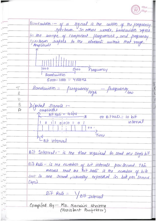 Computer Network notes (handwritten) UNIT 1 | PDF