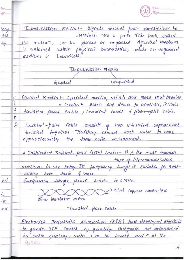 Computer Network notes (handwritten) UNIT 1 | PDF
