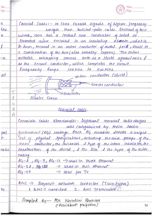 Computer Network notes (handwritten) UNIT 1 | PDF
