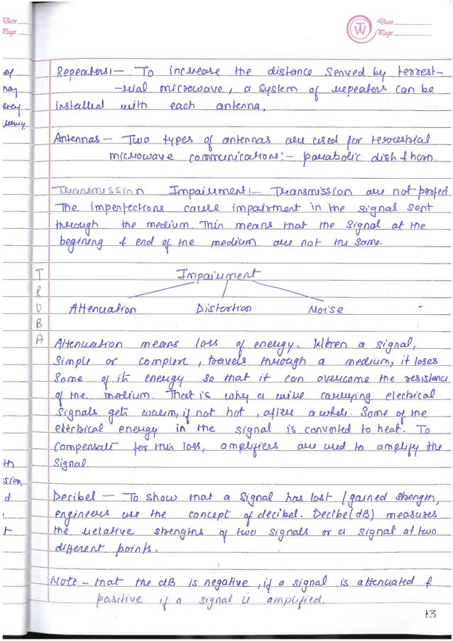 Computer Network notes (handwritten) UNIT 1 | PDF