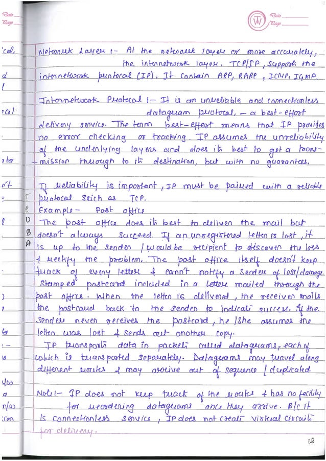Computer Network notes (handwritten) UNIT 1 | PDF
