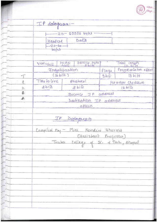 Computer Network notes (handwritten) UNIT 1 | PDF