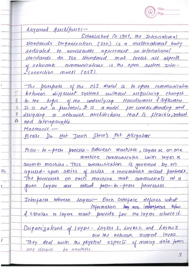 Computer Network notes (handwritten) UNIT 1 | PDF
