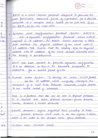 Computer Network notes (handwritten) UNIT 1 | PDF