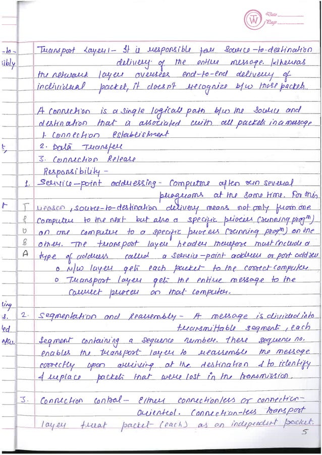 Computer Network notes (handwritten) UNIT 1 | PDF