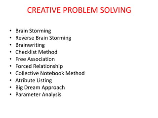 creativity business idea opportunity analysis | PPTX