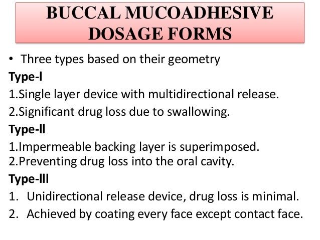 Buccal drug delivery system