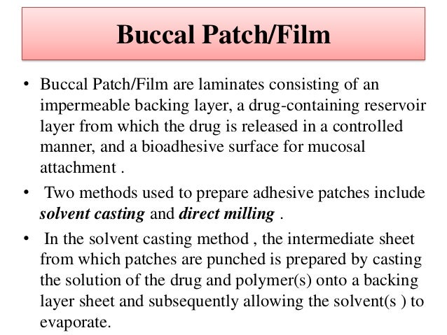 Buccal drug delivery system
