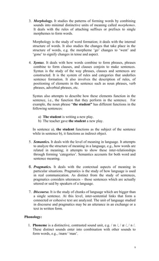 Introduction to linguistics (2 of 16) | DOC