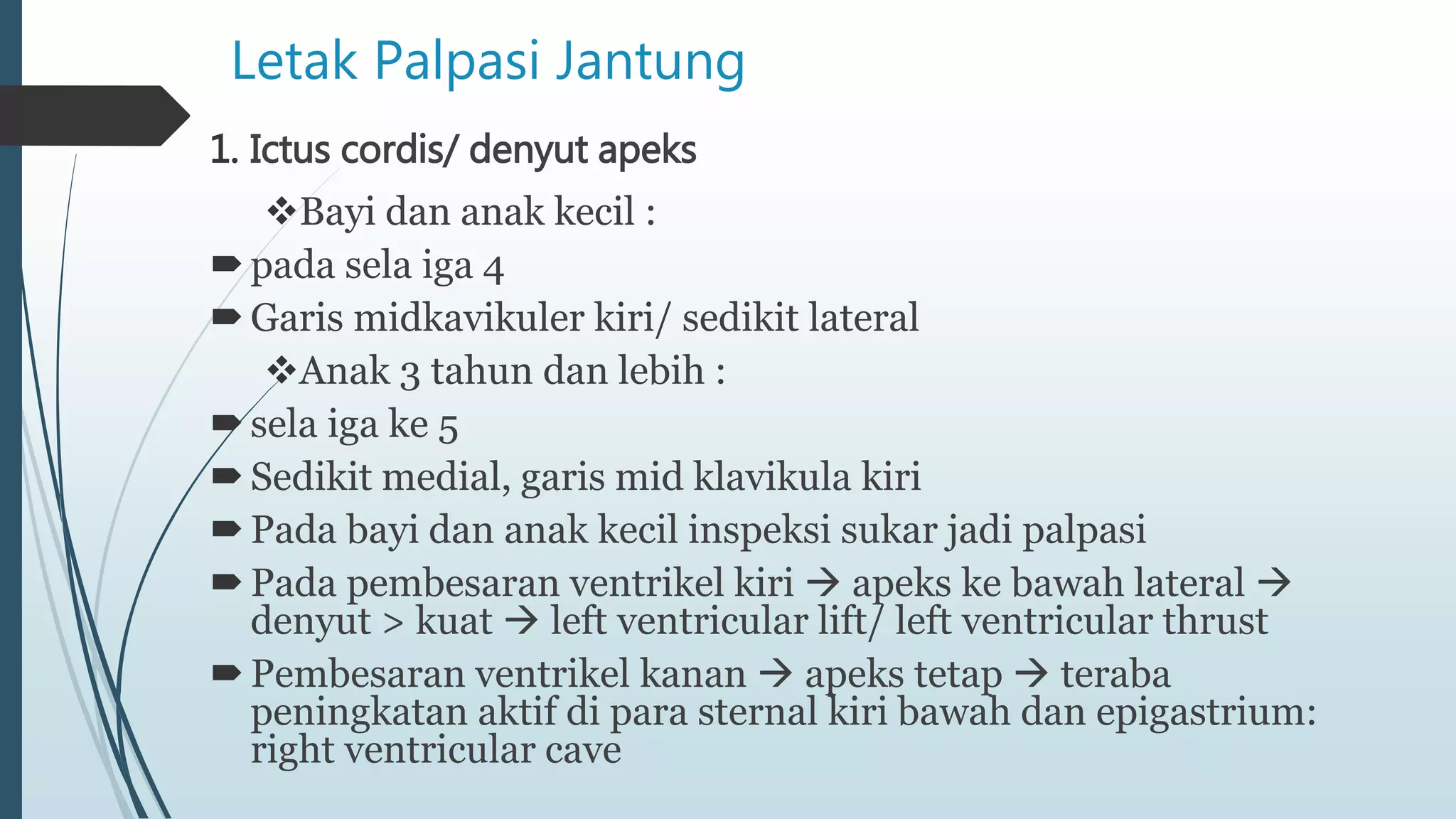 PEMERIKSAAN PALPASI JANTUNG PADA ANAK | PPT