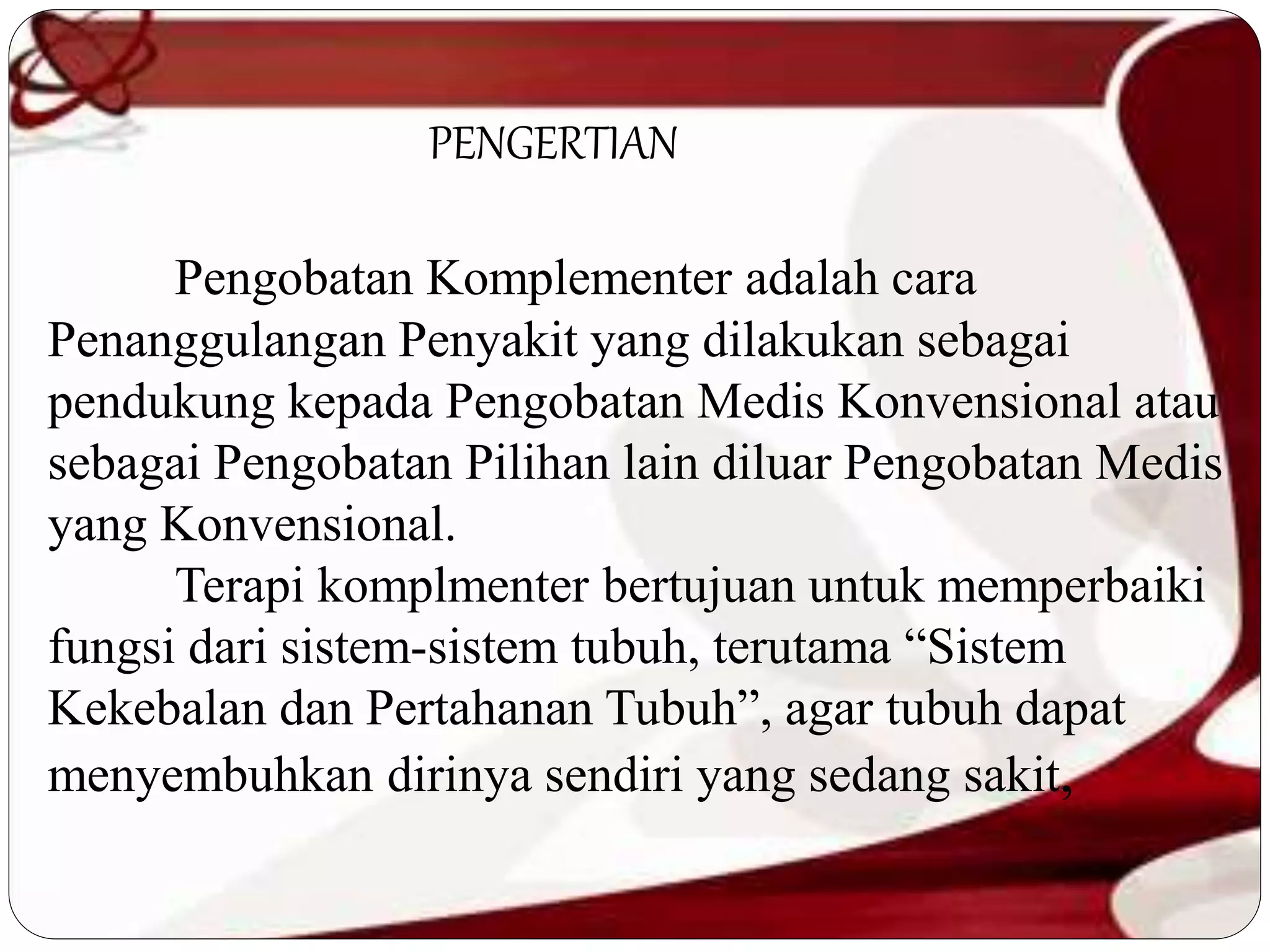 Terapi komplementer pada anak TBC | PPTX