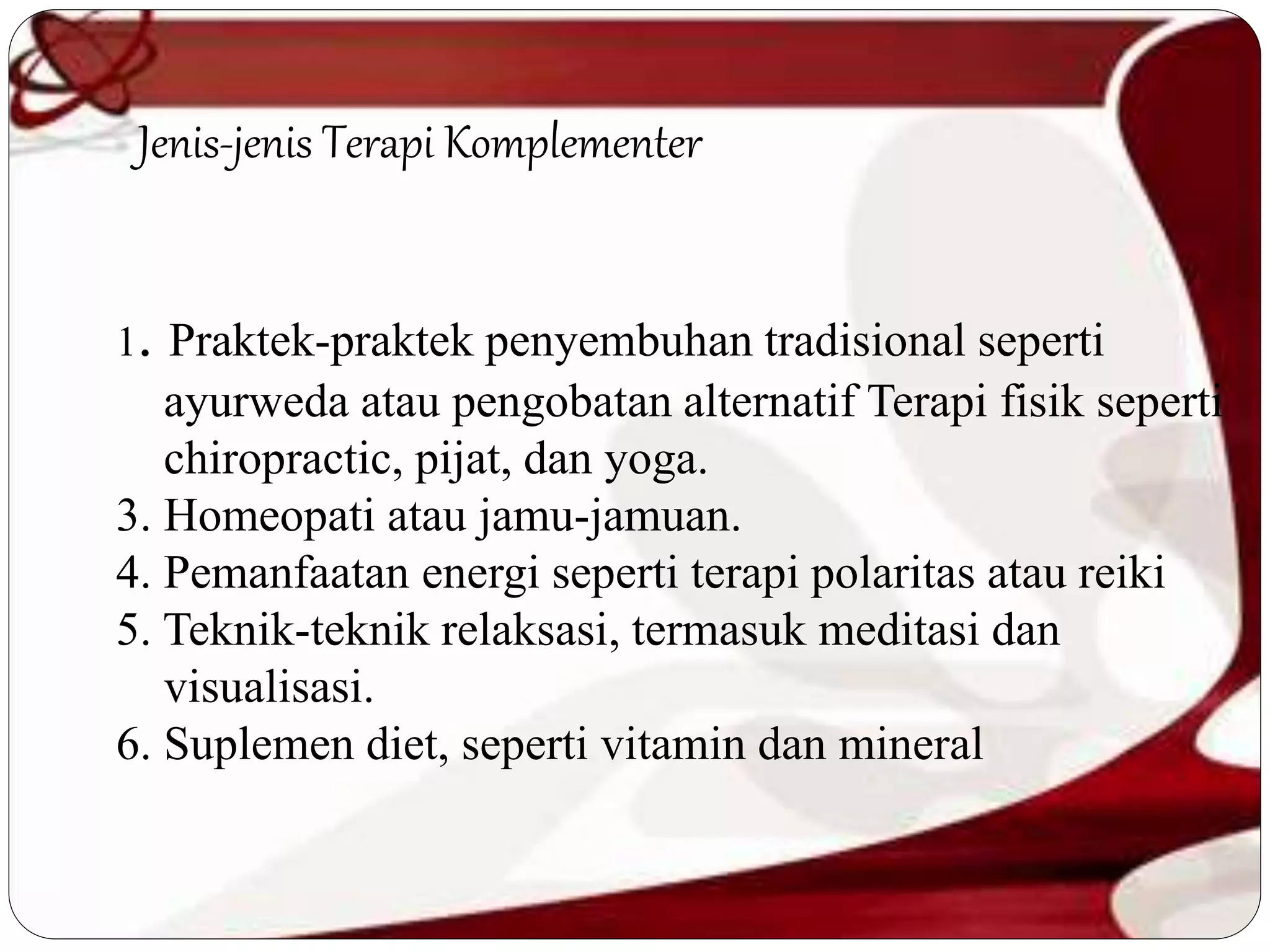 Terapi komplementer pada anak TBC | PPTX