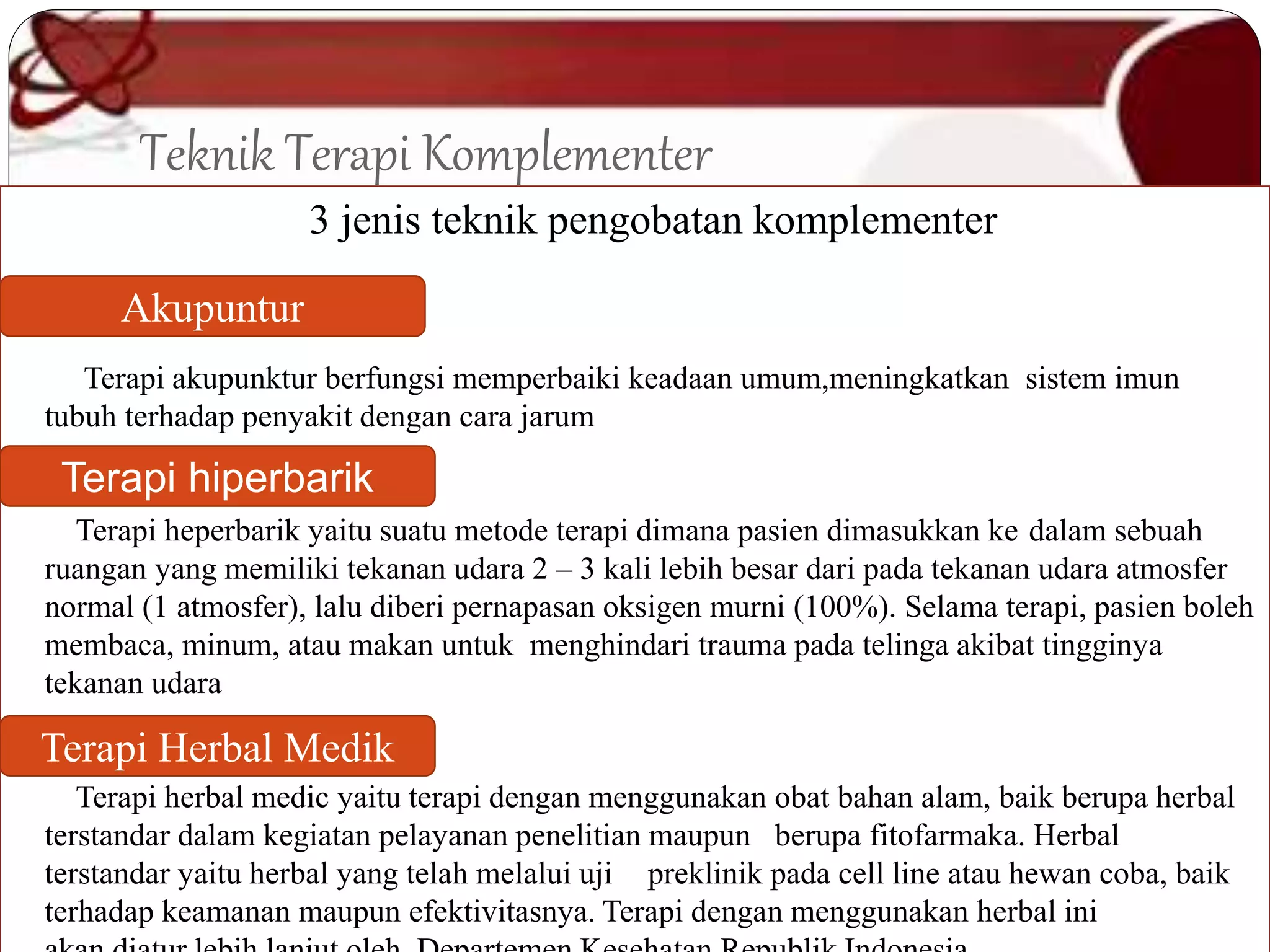 Terapi komplementer pada anak TBC | PPTX