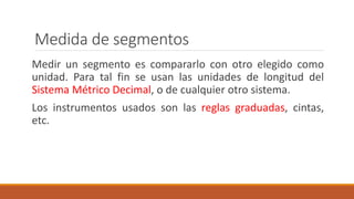 Postulados de la recta, semirecta y segmento de recta | PPSX