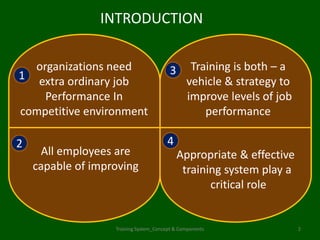 Training & Development - Concept & Components | PPTX