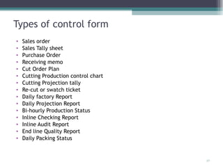 PLANNING PRODUCTION AND CONTROL | PPT
