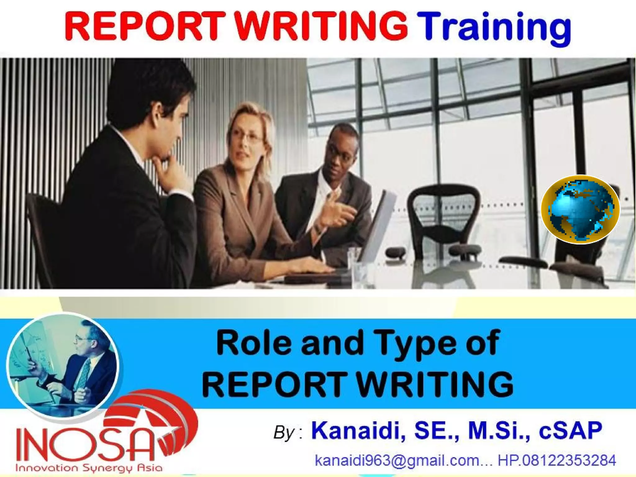 Materi-2: "Effective REPORT WRITING Training" | PPT