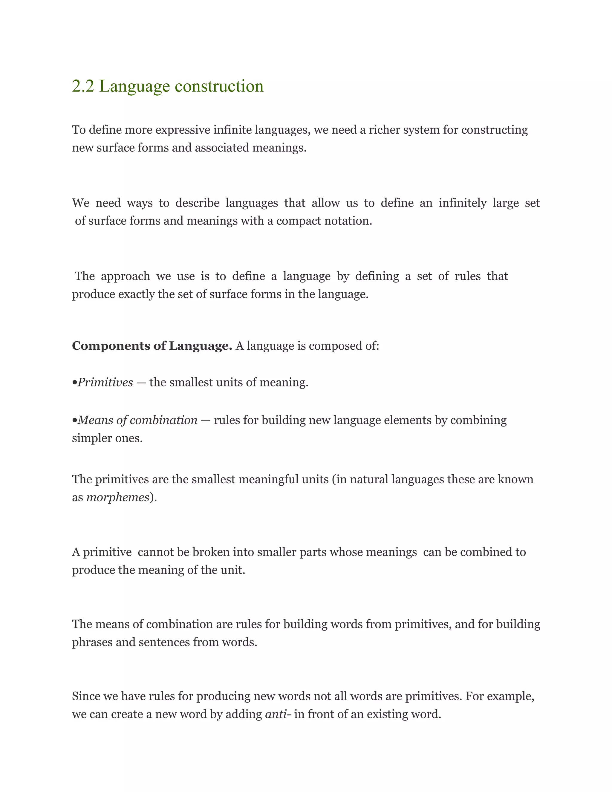 language construction | PPT