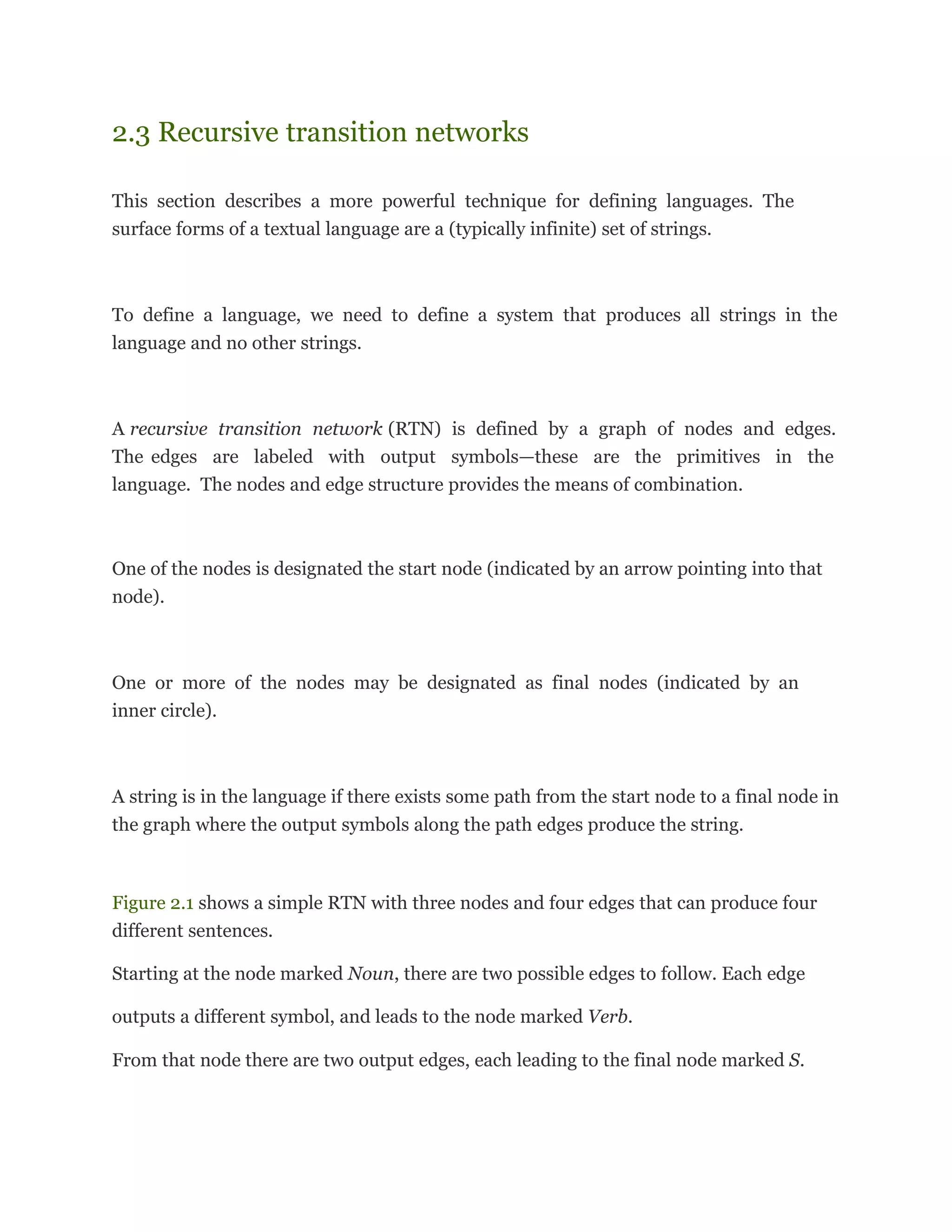 recursive transition_networks | PPT