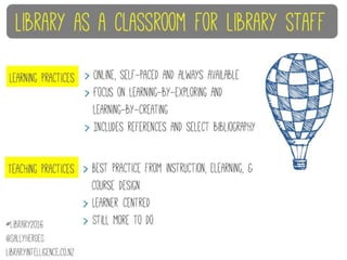 2.016 presentation: Library as a classroom for library staff | PPT