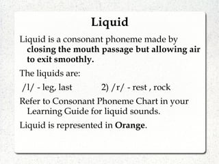 Languagelab 2.2 - Master Liquids, Affricates and Semi-vowels | PPT