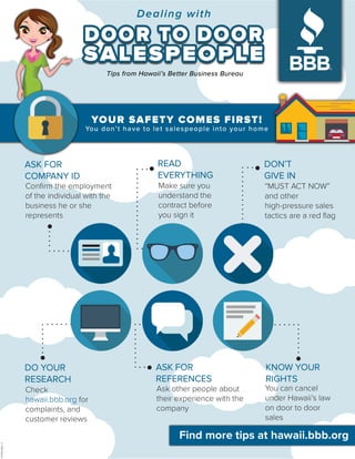 Door to Door sales - infographic | PDF