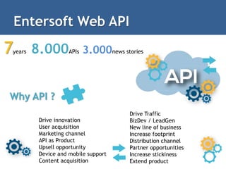Entersoft Web API, an Open window to a connected eco- system | PPTX