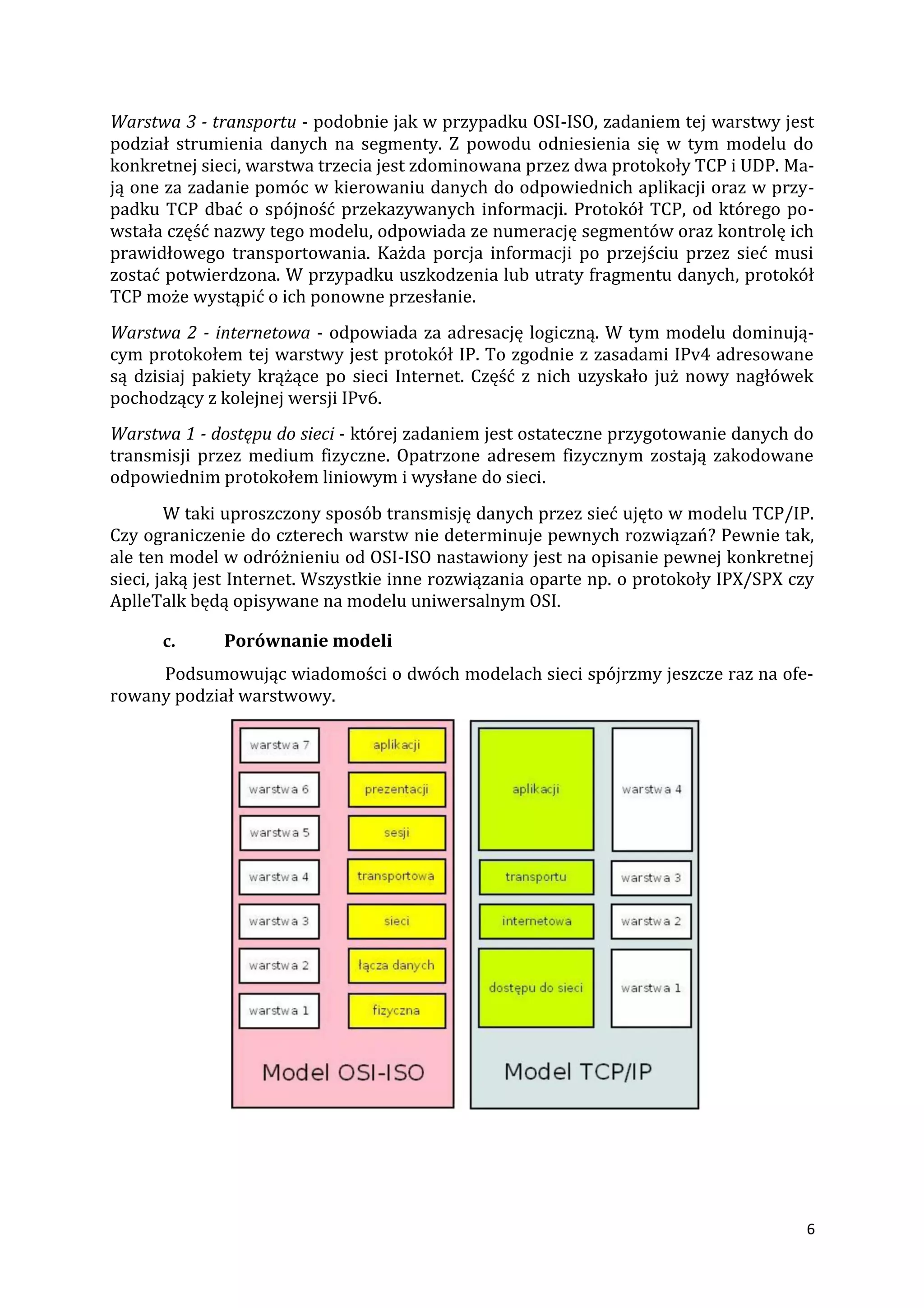 Modele odniesienia OSI/ISO i TCP/IP | PDF