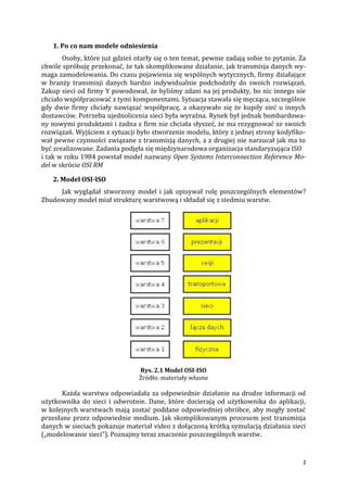 Modele odniesienia OSI/ISO i TCP/IP | PDF