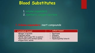 Blood Products and Substitutes | PPTX