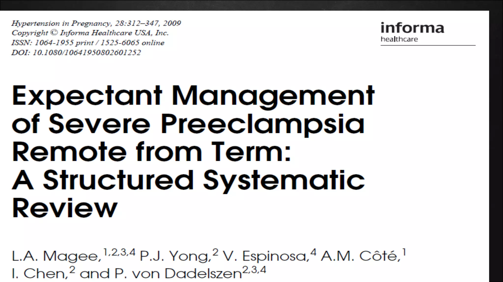 Evidence based Management Preeclampsia / eclampsia | PDF
