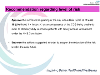 NHS Eastern Cheshire CCG Deepdive presentation GBAF17 | PPT