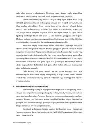 bahan ajar dasar dasar pengolahan daging | PDF