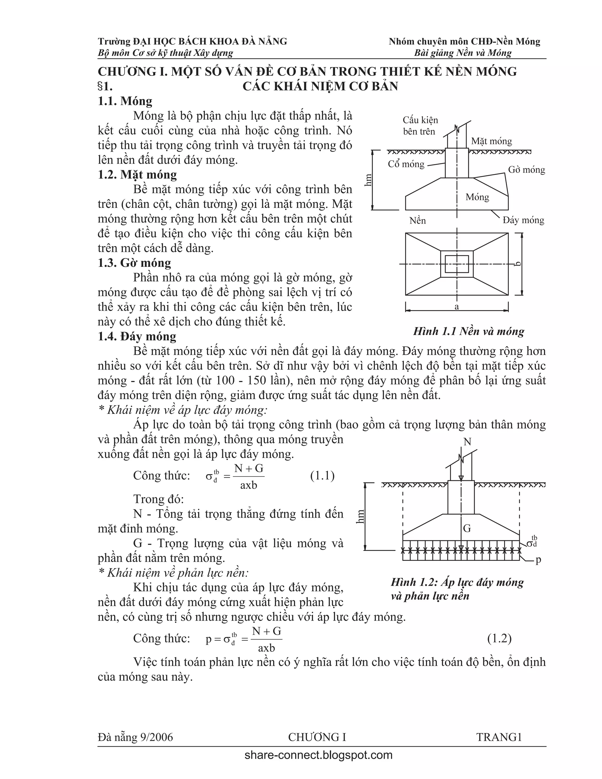 2. bai giang nen mong dhbk da nang | PDF