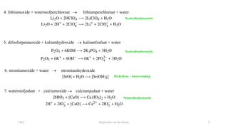 Hoofdstuk 2 Chemische reacties - niet-redox - BLT | PPT