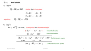 Hoofdstuk 2. Chemische reacties - redox - chemie | PPT