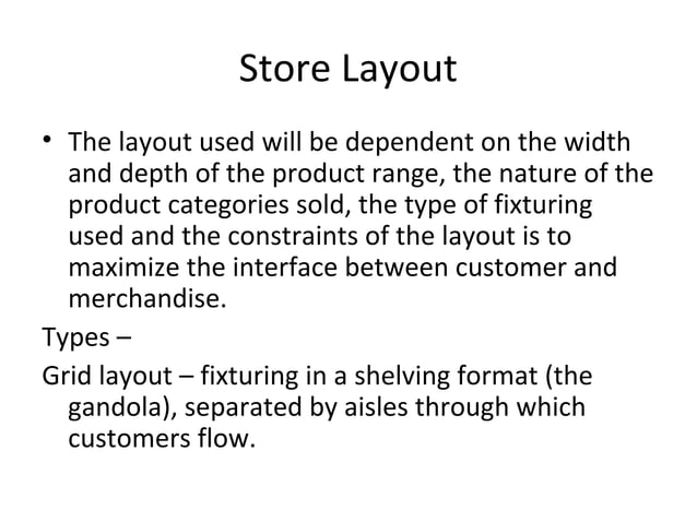 Store Design and Store Layout | PPT