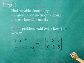 linear equation and gaussian elimination | PPTX
