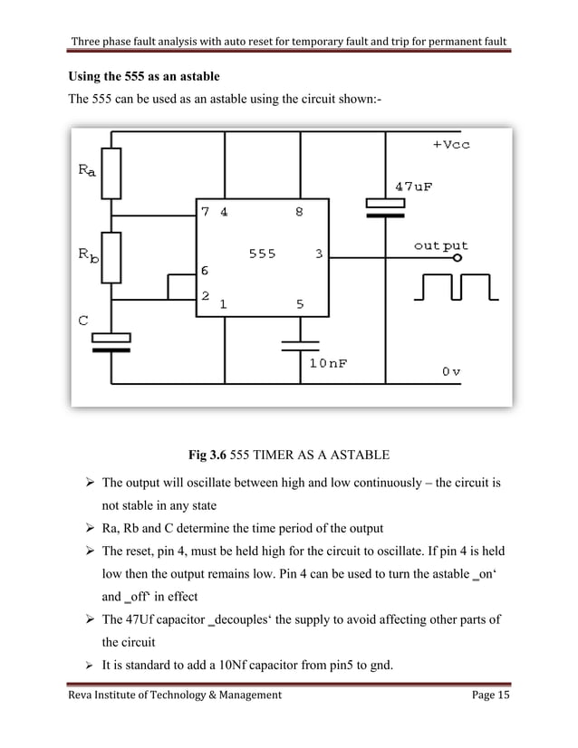 three phase fault analysis with auto reset for temporary fault and trip for permanent fault full ...