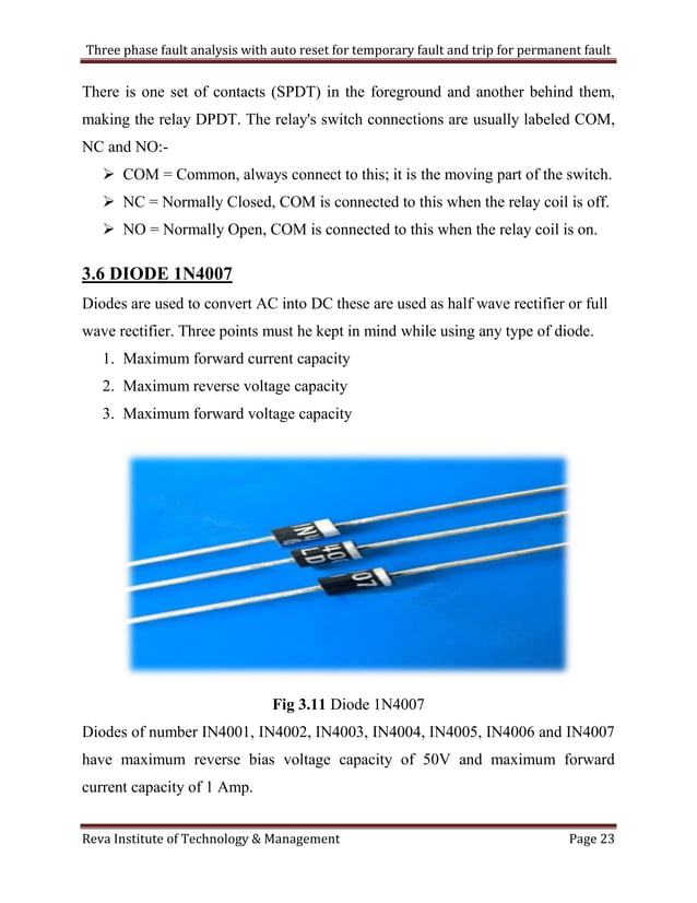 three phase fault analysis with auto reset for temporary fault and trip for permanent fault full ...