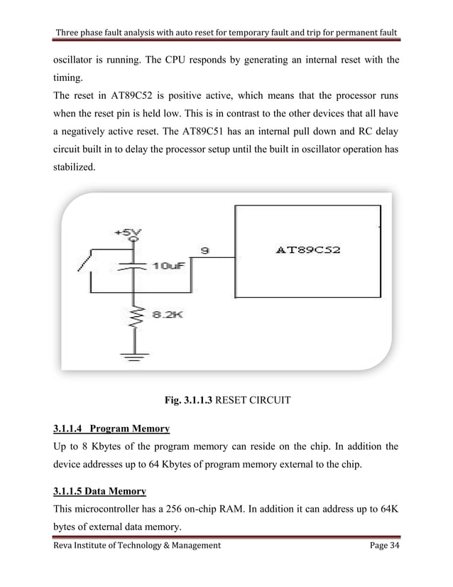 three phase fault analysis with auto reset for temporary fault and trip for permanent fault full ...