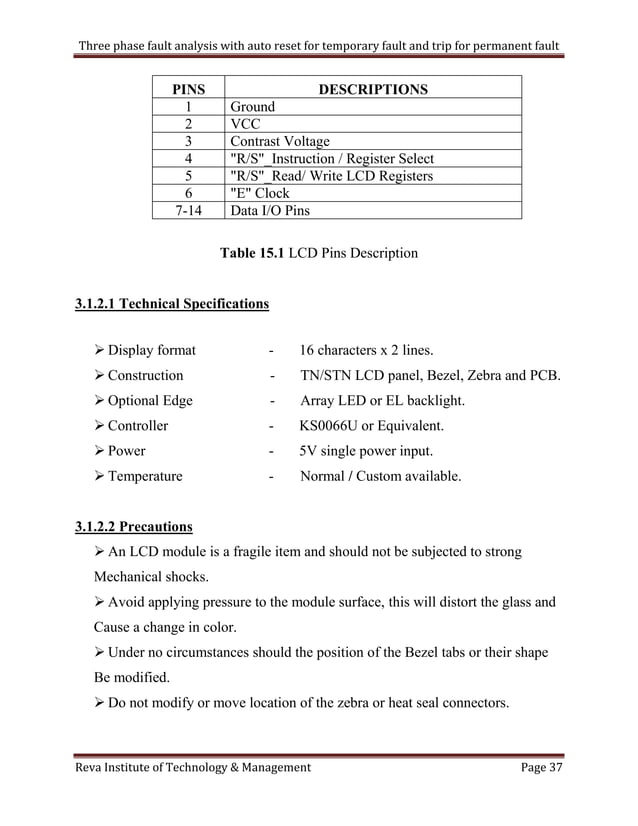 Three Phase Fault Analysis With Auto Reset For Temporary Fault And Trip For Permanent Fault Full