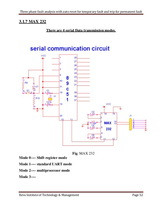 Three Phase Fault Analysis With Auto Reset Circuit Diagram T
