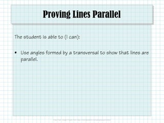 2.4.2 Proving Lines Parallel | PDF