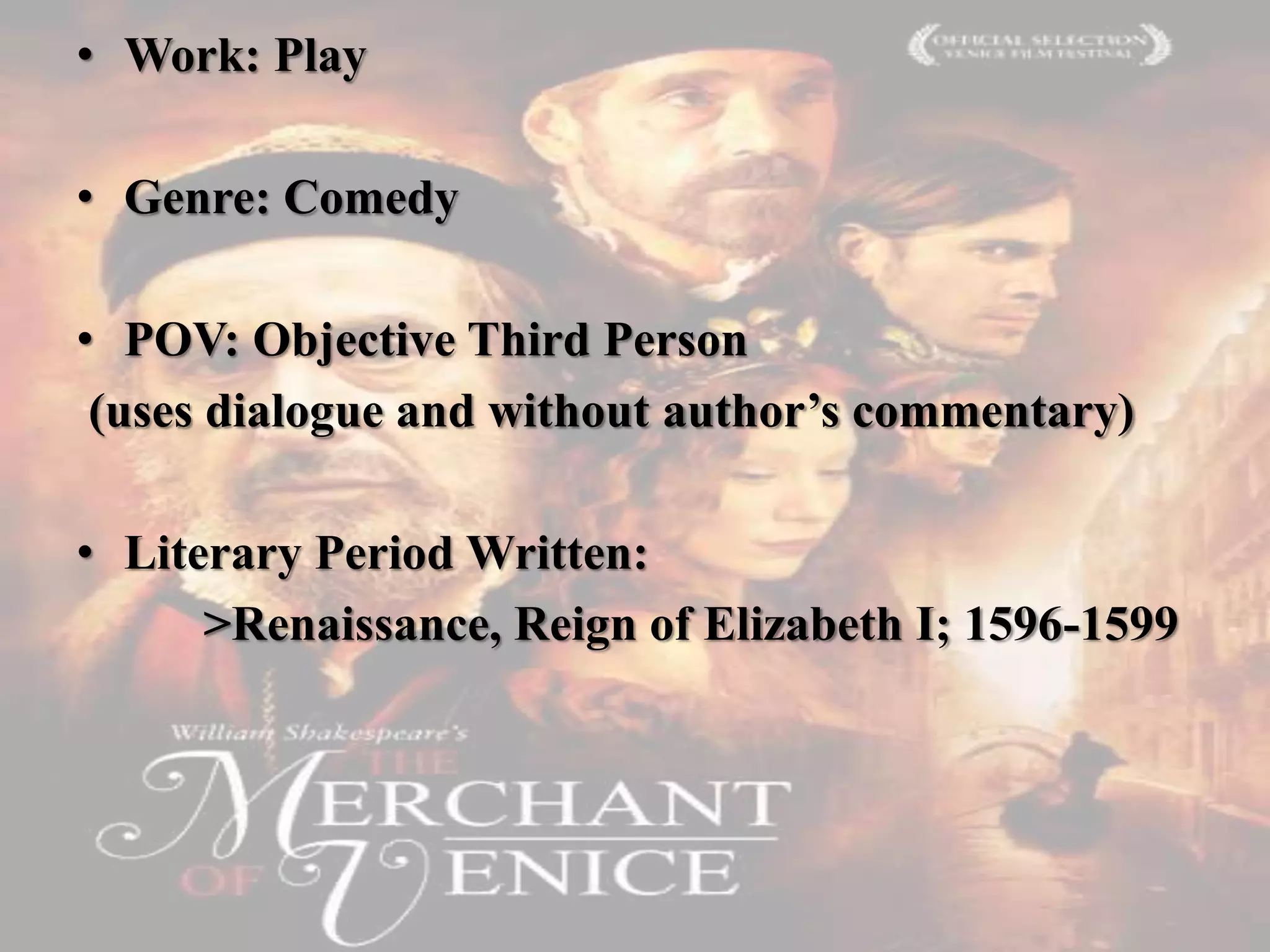 2. shakespearean Plays-Merchant of Venice | PPTX