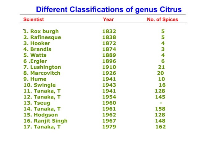 citrus classification | PPT | Gardening | Home & Garden