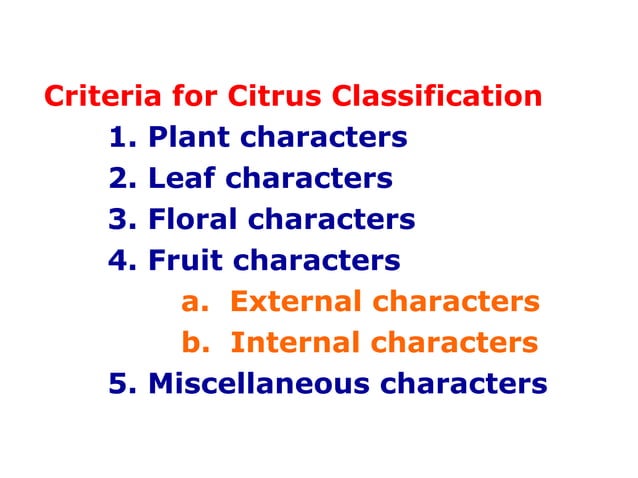 citrus classification | PPT | Gardening | Home & Garden